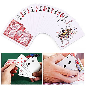LotFancy Playing Cards, 12 Pack, Decks of Cards Bulk, Poker Size, Standard Index, for Blackjack, Euchre, Canasta Card Game, 6 Blue and 6 Red, Casino Grade Poker Cards