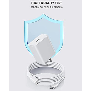 iPad Pro Charger Cable Cord [Apple MFi Certified],20W Android Charger, Type C Fast Charging Charger for iPad Pro 12.9 5/4/3 (2021/2020/2018), iPad Pro 11, iPad Air 5/4, iPad Mini 6, Pixel, Samsung, LG