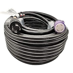 Parkworld 62305 UL Listed 30amp 4 Prong Generator Extension Cord, NEMA L14-30P to L14-30R Female with Lighted. (100 Feet)