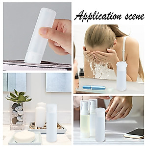 BENECREAT 10 Pack 18ml 0.6oz Small Travel Squeeze Bottles Refillable Makeup Foundation Container Travel Essentials Sample Bottles Travel Tubes for Toiletries, Shampoo Toner Cosmetic