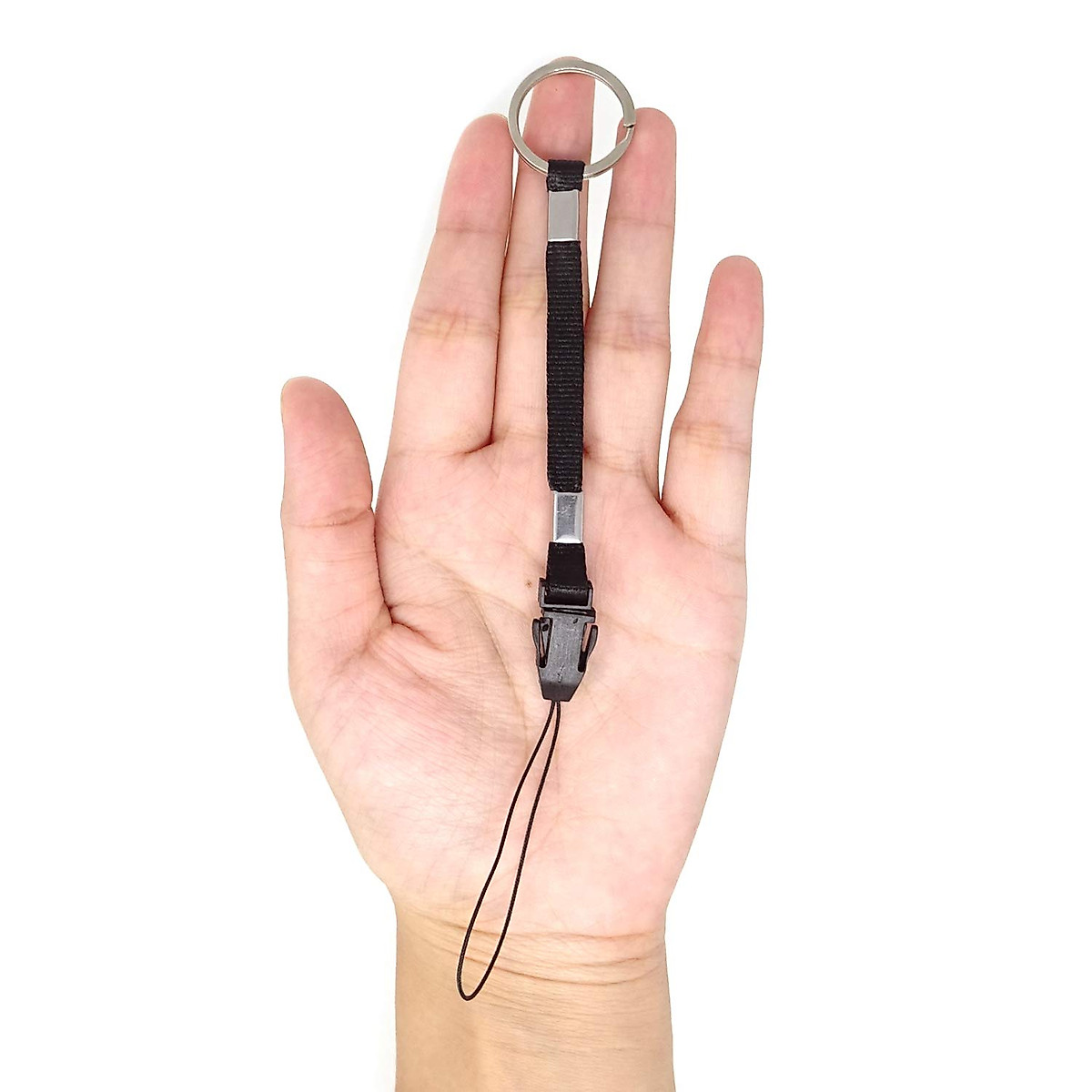 Honbay 10PCS Black Nylon Straps Lanyards with Detachable Buckle for Flashlight, Cell Phone, USB Flash Drive, MP3, MP4, and Other Small Electronic Devices