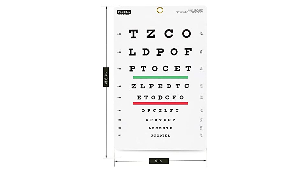 Buy PECULA Snellen Eye Chart for Easy Vision Tests