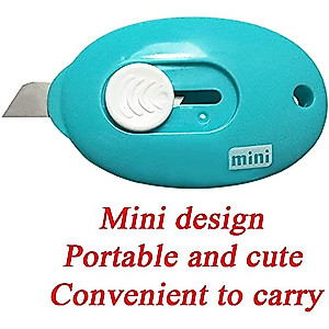 Mini Utility Knives Box Cutter Retractable Letter Opener (Blue/Pink/White) 6PC