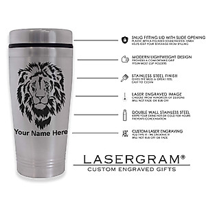 LaserGram 16oz Commuter Mug, Lineman, Personalized Engraving Included