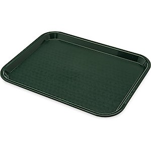 CFS CT101408 Cafe Standard Plastic Cafeteria/Fast Food Tray, NSF Certified, BPA Free, 14" Length x 10" Width, Forest Green (Pack of 24)