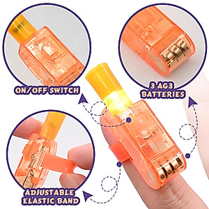 40Pcs Halloween Party Favors Finger Lights, Halloween Toys Light Up Bulk for Kids, Halloween Goodie Bag Fillers Basket Stuffers Halloween Treats Non Candy Party Favor Bags Classroom Prizes Supplies