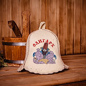 ASKOLD Sauna Hat Oligarch for Sauna Banya Bath House Sauna Hat Finnish - Ukraine Sauna Hat Russian Banya Hat for Men Sauna Hat for Men Sauna Hats
