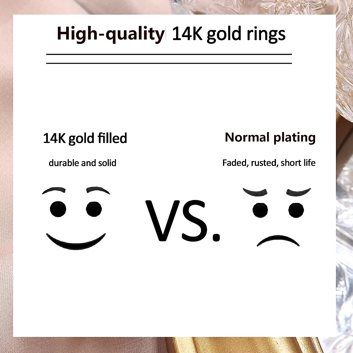 Diamday 1mm 14K Gold Filled Rings for Women High Polish Gold Engagement Rings Wedding Band Ring for Women Men Gold Stackable Band Thumb Pointer Finger Ring Comfort Size 9
