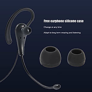 Call Center Headset,Ear Hook Single Sided 3.5mm Headphone with Microphone Single Ear Telephone Headset for Laptop Mobile Phones