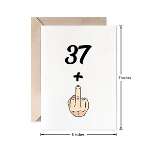 MAGJUCHE Funny 38th Birthday Card, 37+1 women Or Men Sweet 38 Years Old Birthday Gift Joke Card