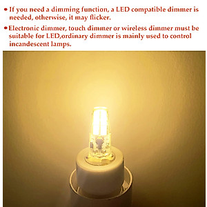 Dimmable G4 LED Bulb 12V 24V JC Tybe, 20-30W T3 G4 Halogen Equivalent,2700K Warm White, G4 Bi-Pin Base, 300LM, Chandelier Lighting/Landscape Lighting/Microwave Lighting 10pcs