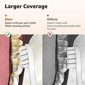 LOOBANI 2 Packs Dog Tooth Brush Replacement - Compatible LBHC001 Dog Tooth Cleaner, White