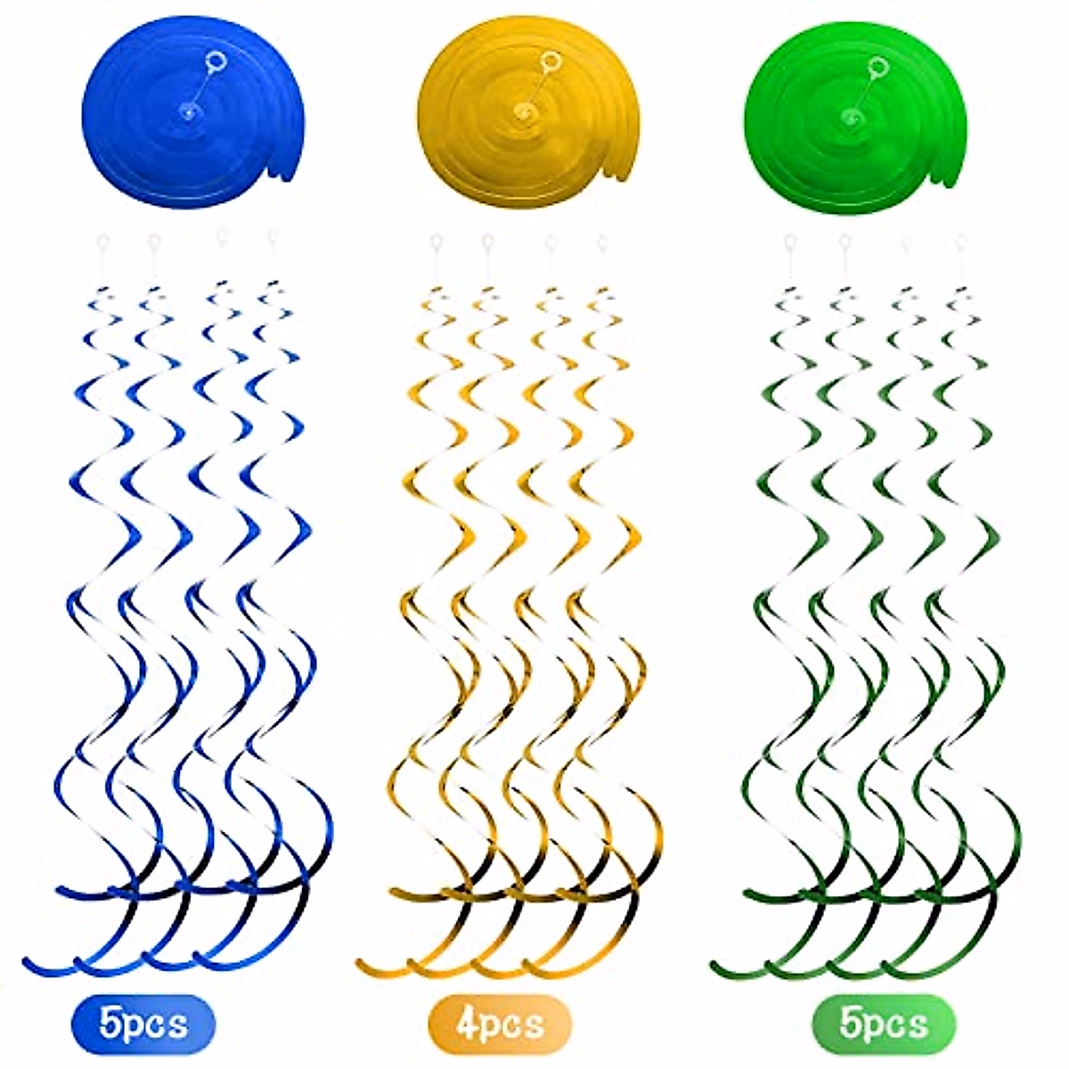 HOWAF Super Football Party Hanging Swirls Decorations, 30pcs Super Football Bowl Foil Swirls for Football Themed Party Supplies, Touchdown American Football Party Spiral Streamer Decorations for Football Game Day