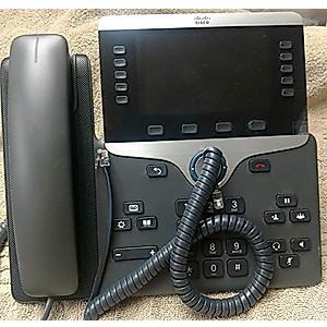 DIY-BizPhones 5-Pack of Gray 9' Ft Cisco Compatible Handset Receiver Cords IP Phone 7800 7900 8800 SPA Series 7841 7861 7940 7941 7942 7945 7960 7961 7962 8811 8841 8851 Charcoal Curly Coil Lot