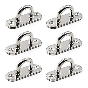 Ceiling Wall Mount Hook Heavy Duty Anchor 5mm 3/16" 304 Stainless Steel Great for Yoga Swings Hammocks/Boat Rigging/Marine Deck Hardware/Suspension Training Straps