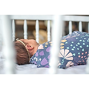Large Premium Knit Baby Swaddle Receiving Blanket "Meadow" by Copper Pearl