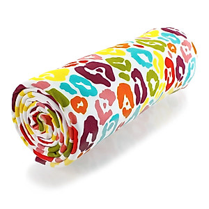 Rainbow Cheetah DBP Fabric - Double Brushed Polyester 4 Way Stretch - 1/2 Yard