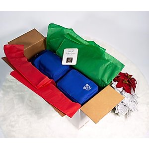 Koa Yoga Carry All Kit-Blue, Prewrapped for Christmas, Eco-Friendly, High Density Padding & Textured Mat with All Accessories. Donation to Charity with Purchase