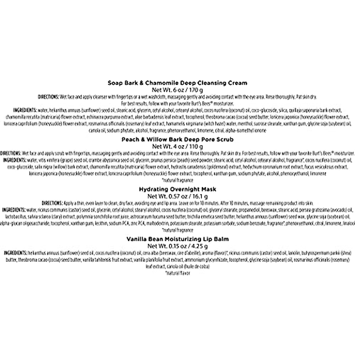 Burt’s Bees Skin Care Essentials Set