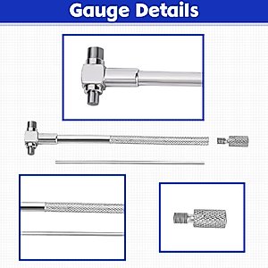 7 Pcs Telescoping Gage Digital Caliper Set, Caliper Measuring Tool Digital Micrometer Inside Micrometer, 5/16-6 Range, T Bore Hole Gauges, High Precision Telescopic Bore Gauge T Gage