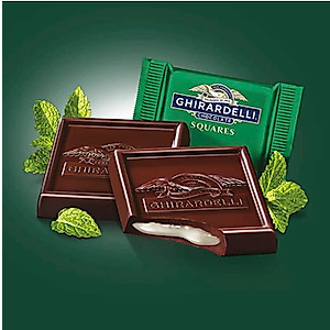 Ghirardelli, Dark Chocolate Mint Filled Squares, 5.32oz (Pack of 3)