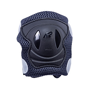 Women's K2 Skate Performance Pad Set, Gray/Blue, Large