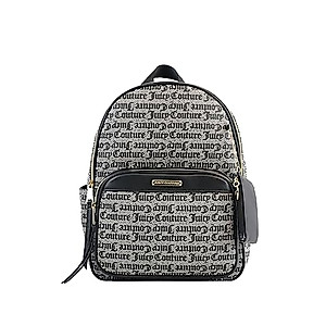 Juicy Couture Word Play Backpack Black/Beige One Size