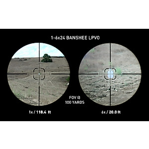 Monstrum Banshee 1-6x24 LPVO Rifle Scope with Offset Scope Mount | Black | MX1 Reticle