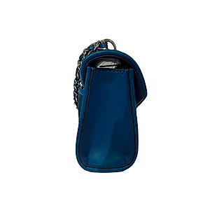 Michael Kors Small Rose Quilted Velvet Shoulder Flap Bag, Lagoon