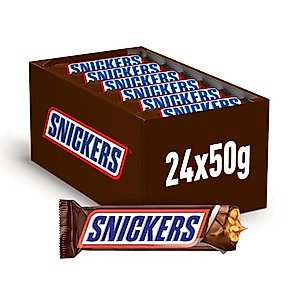 Snickers Bar with Caramel and Roasted Peanuts Chocolate Covered, 24 bars x50g (1200g)