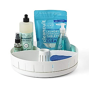 YouCopia SinkSuite Under Sink Turntable with Adjustable Dividers, Lazy Susan Organizer for Kitchen or Bathroom Storage