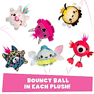 Plush Crush - Series 3 - Puzzle Ball (3-Pack), Surprise Collectible Character Bouncy Ball Plush Toy, Blind Bag by Scentco