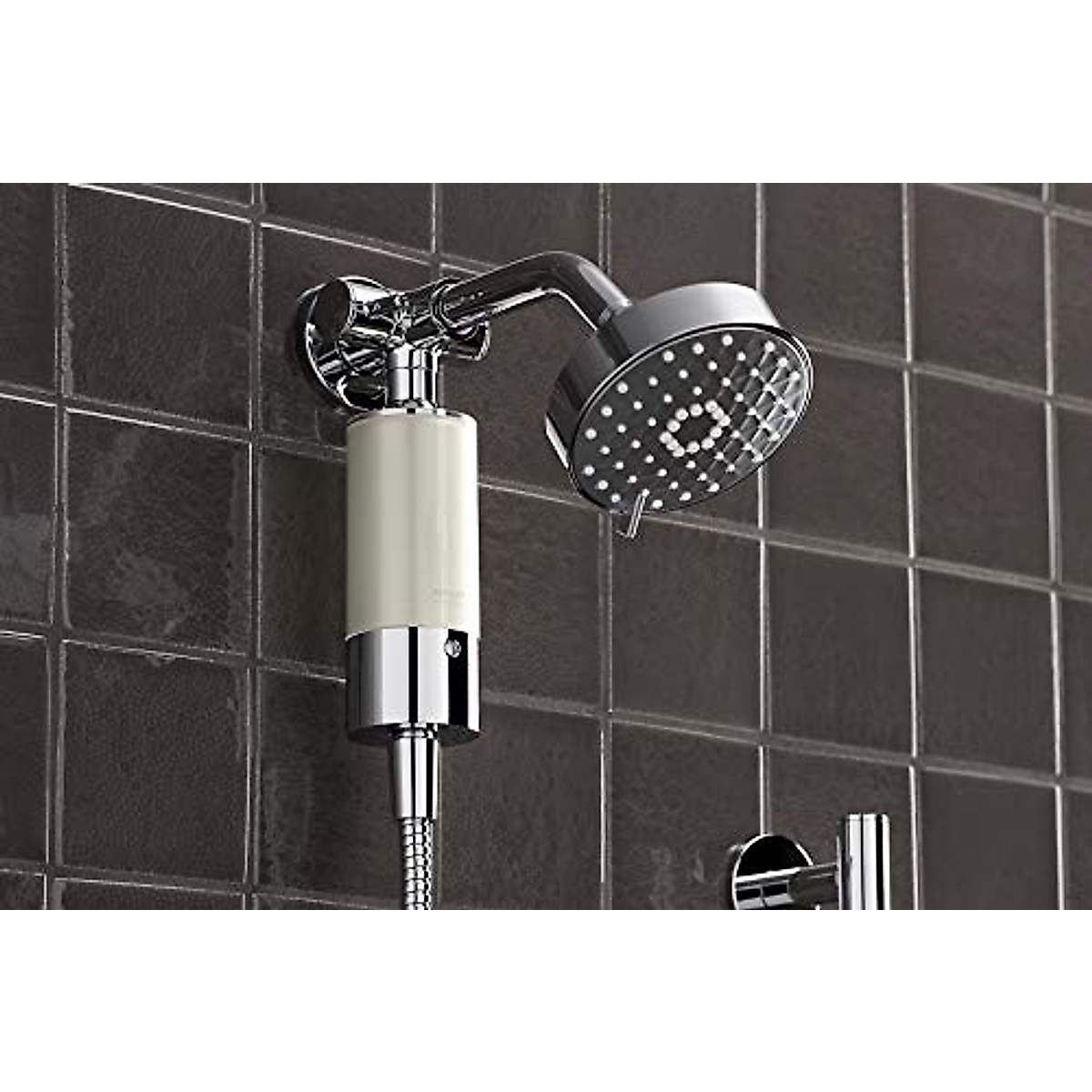 Kohler 30646-CP Aquifer Shower Water Filtration System, Reduce Chlorine, Includes Filter Replacement, Polished Chrome