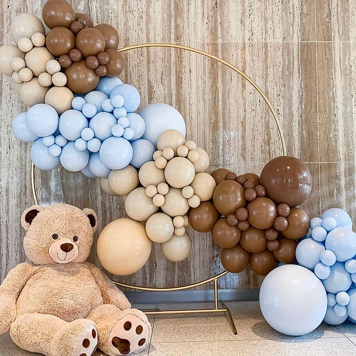 RUBFAC 87pcs Brown Balloons Different Sizes 18 12 10 5 Inches Premium Boho Coffee Brown Latex Balloons for Birthday Party Wedding Baby Shower Anniversary Garland Arch Party Decorations
