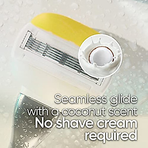 Gillette Venus ComfortGlide Womens Razor Blade Refills, 4 Count, Infused with Olay Coconut Scent