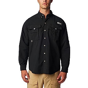Columbia Men’s PFG Bahama™ II Long Sleeve Shirt, Black, Medium