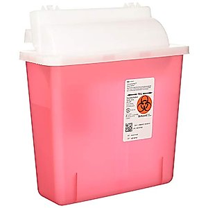 8507SA- Container Sharpstar In-Room Mailbox Lid Red 5qt Ea by, Kendall Company