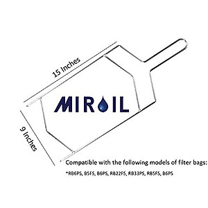 Miroil | BF1A Frame Only | Holder For MirOil Filter Bags | Part 02655 | Filter Fry Oil | Use with EZ Flow Filter Assembly Filter Bags | Durable, Clean with Hot Water | Filter bag sold separately