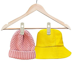 Corodo Velvet Hangers Clips, 20 Pack Ivory Pants Hanger Velvet Clips, Strong Hanger Clips Perfect for Thin Felt Hangers