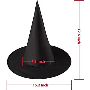 Starhig 8pcs Floating Witch Hat Decorations,Witches Hats,Hanging Witch Hats,Black Witch Hats Hanging,Witches Hats Halloween Decor For Halloween Christmas Party Decorations,Black