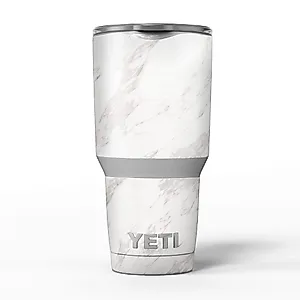 Design Skinz Marble Surface V3 - Skin Decal Vinyl Wrap Kit Compatible with The Yeti Rambler Cooler Tumbler Cups