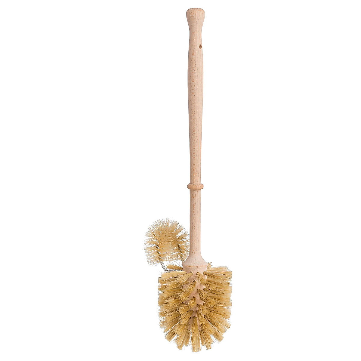Redecker Natural Pig Bristle Toilet-Brush with Untreated Beechwood Handle, 14-1/2-Inches