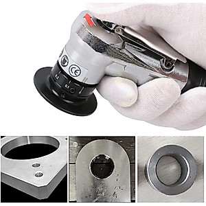 JIUNENG 2-in-1 Pneumatic Chamfer Tool,Mini Pneumatic Chamfering Machine Set,Portable Handheld Metal Edge Beveler with Replace Blades for Metal Deburring,45 Degree Arc