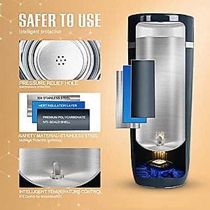 Travel Kettle Electric 304 Stainless Steel Small Portable Water Boilers for Travel Camping Hotel Mini Electric Kettle Portable Thermoses Insulated Bottles Smart Water Mugs,Plug in heating device