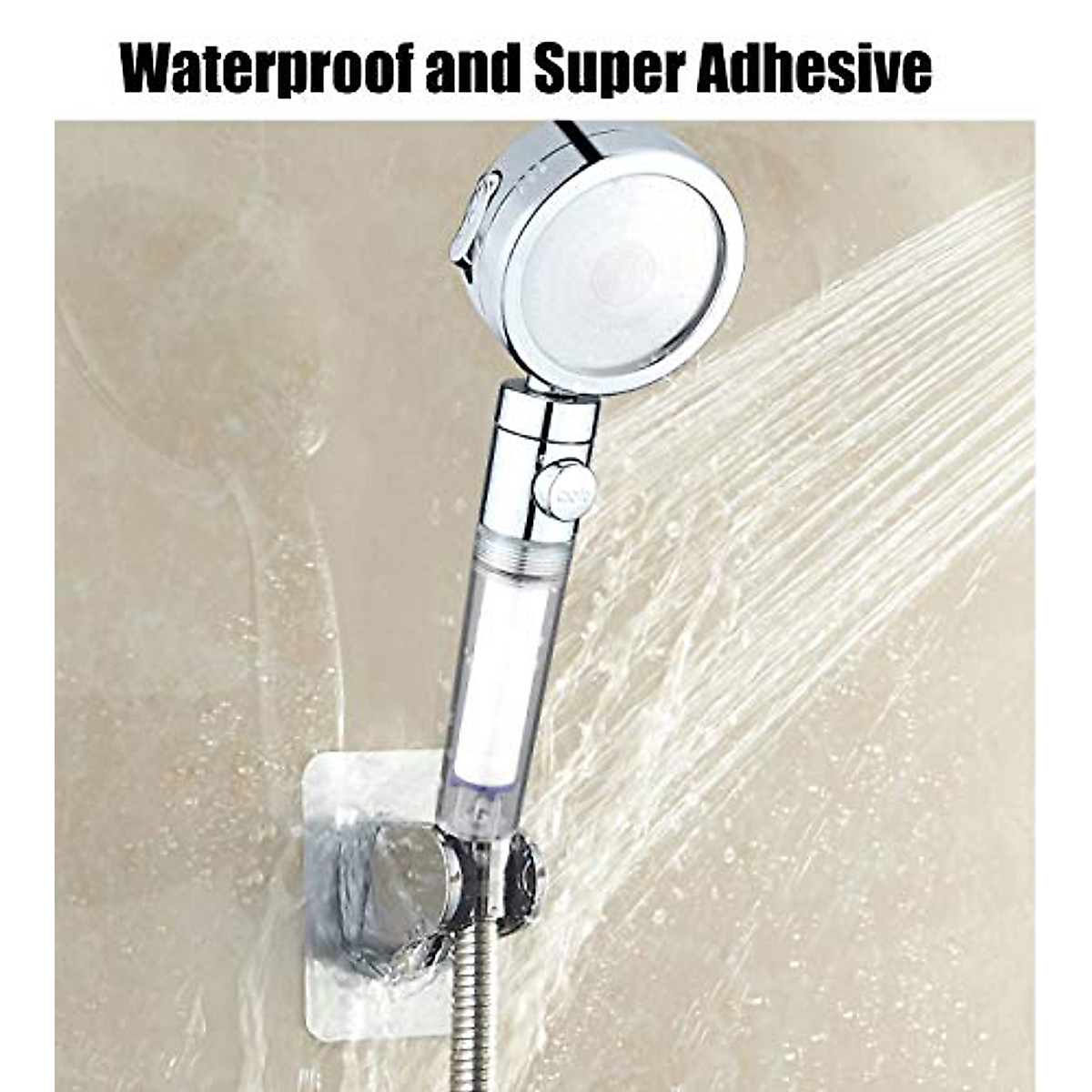 Shower Head Holder 2 Pack Strong Adhesive Adjustable Handheld Shower Wand Holder Drill Free Wall Mount Shower Bracket by Lofekea