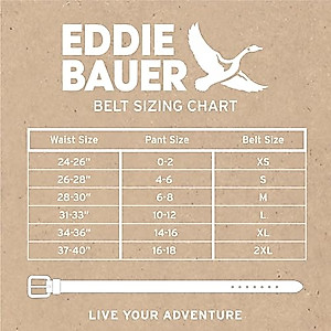 Eddie Bauer Women's Casual Belts, One Size Fits Most, Classic Leather-Tan, Medium