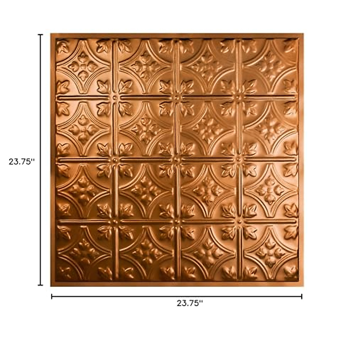 Great Lakes Tin Hamilton Copper 2ft x 2ft Lay in Ceiling Tiles - Perfect for DIY and Home Renovation Projects - Easy to Install (5 Pack)