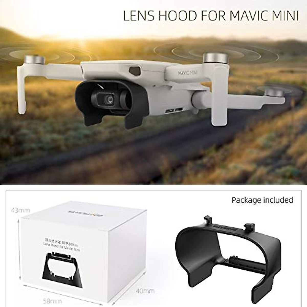 Mavic Mini Accessories Gimbal Camera Protector Hood,Lens Cover Guard for DJI Mavic Mini, Mini 2 Camera