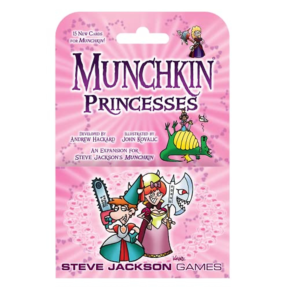 Steve Jackson Games Munchkin Princesses Card Game (Mini-Expansion) | 15 Cards | Adult, Kids, & Family Game | Fantasy Adventure Roleplaying Game | Ages 10+ | 3-6 Players | Avg Play Time 120 Min | from