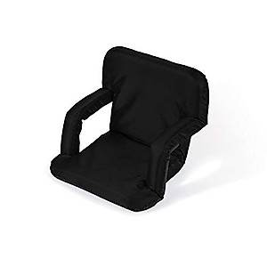 Portable Multiuse Adjustable Recliner Stadium Seat by Trademark Innovations (Black)